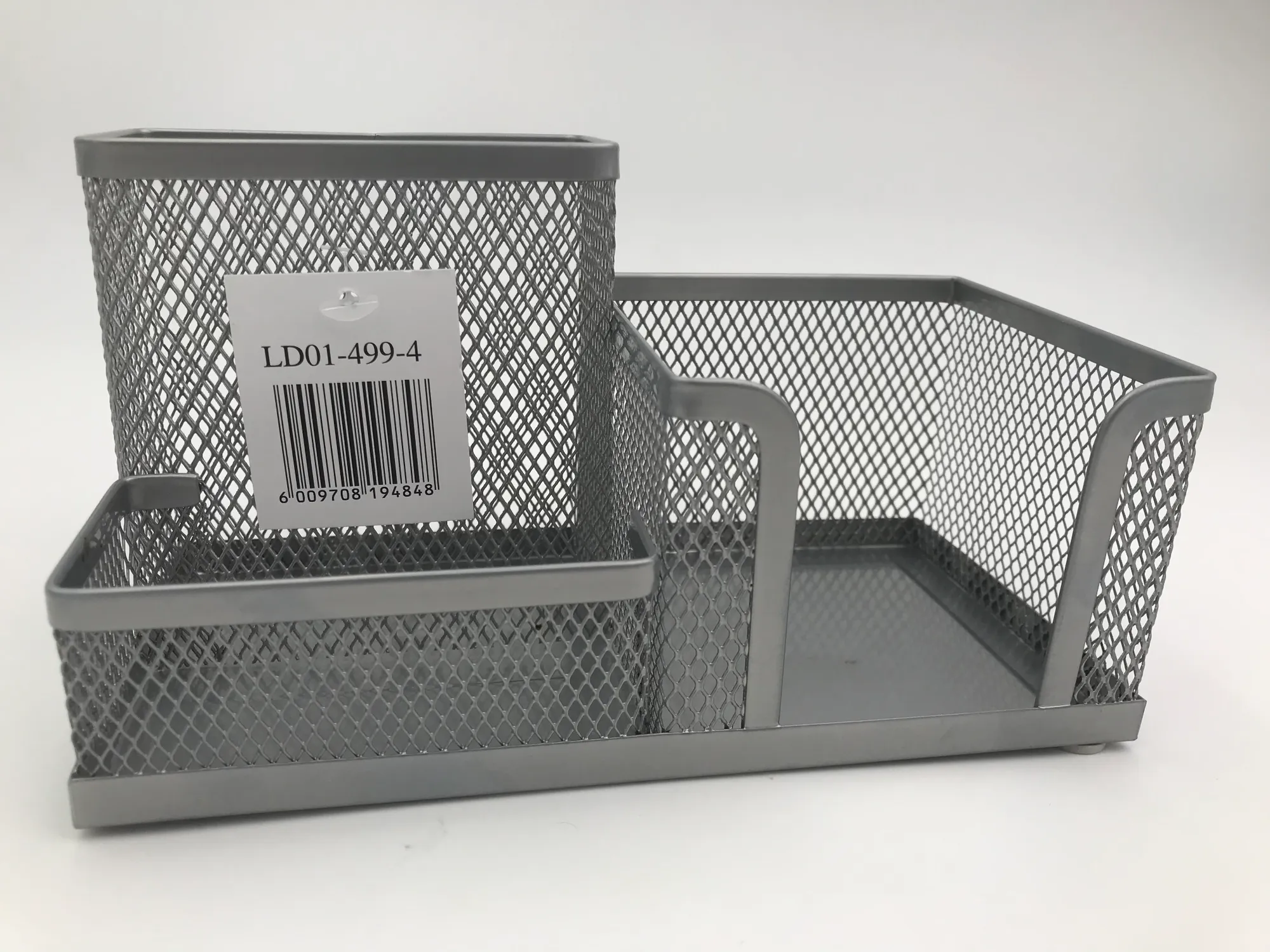 mesh steel desk range - desk organiser - silver | Bojanala Office National