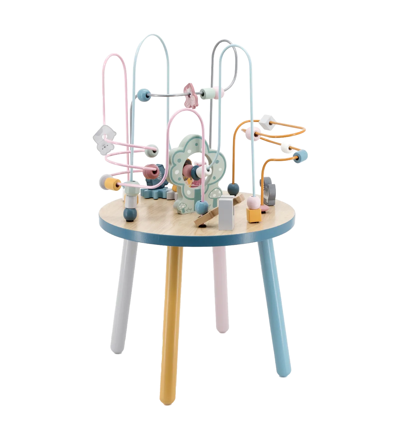 wooden wire beads table - d380 x 650mm - assorted | Pioneer Office National