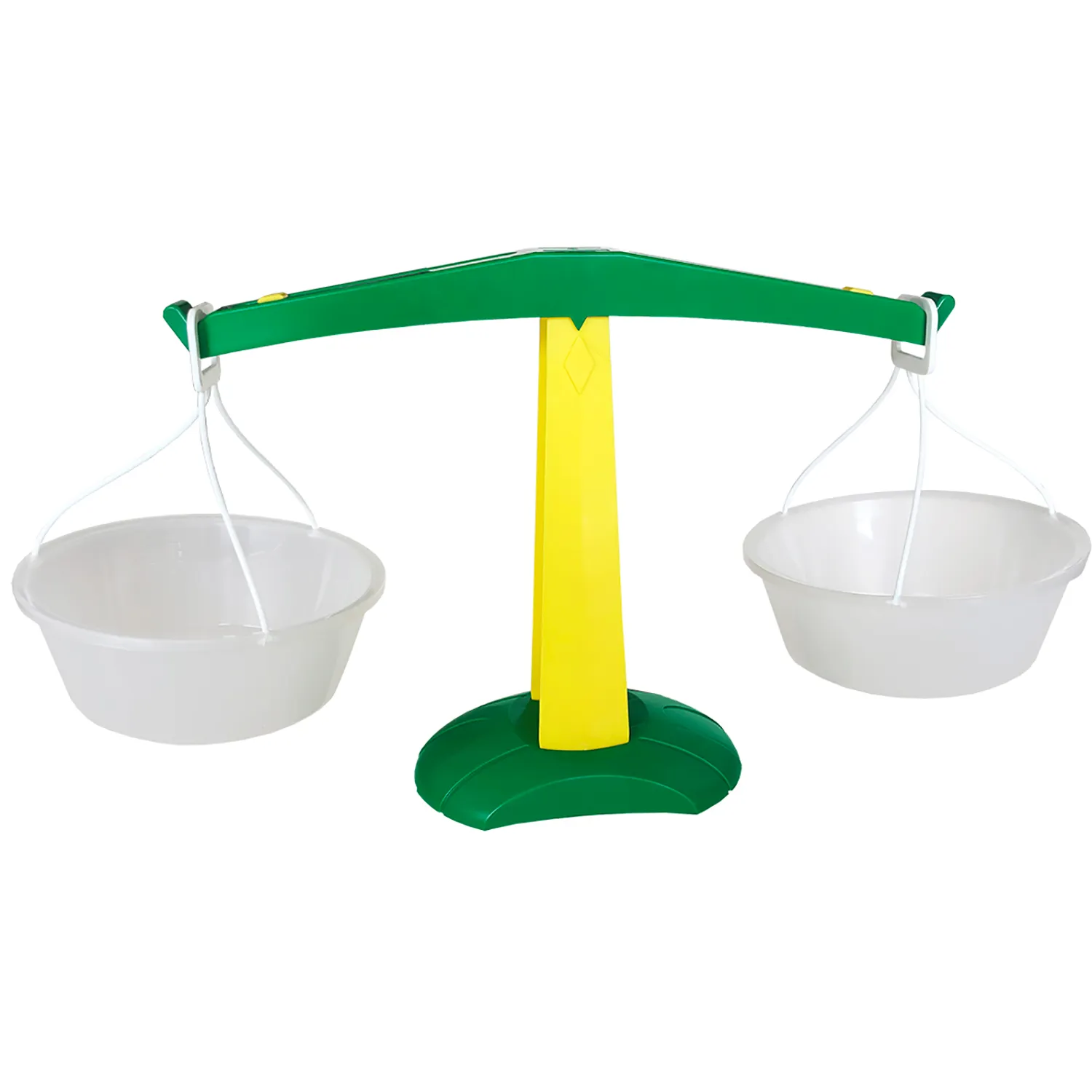 scale pan balance - 7 pieces - green & yellow | Folio Office National