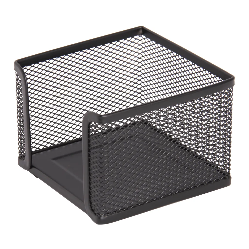 mesh steel desk range - paper cube holder - black | Office National