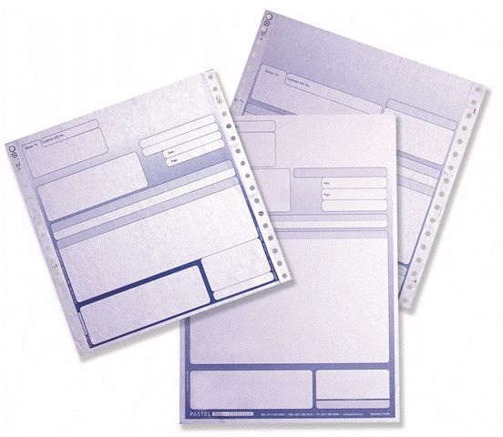 continuous feed paper - invoice 3p - assorted - 1000 pack | Folio ...
