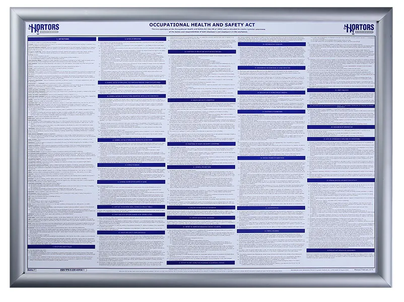 legal posters & frame - hor 53 - combo pack of the basic conditions of ...