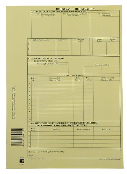 deed lodgement cover & high court forms - bc file - registration cover ...