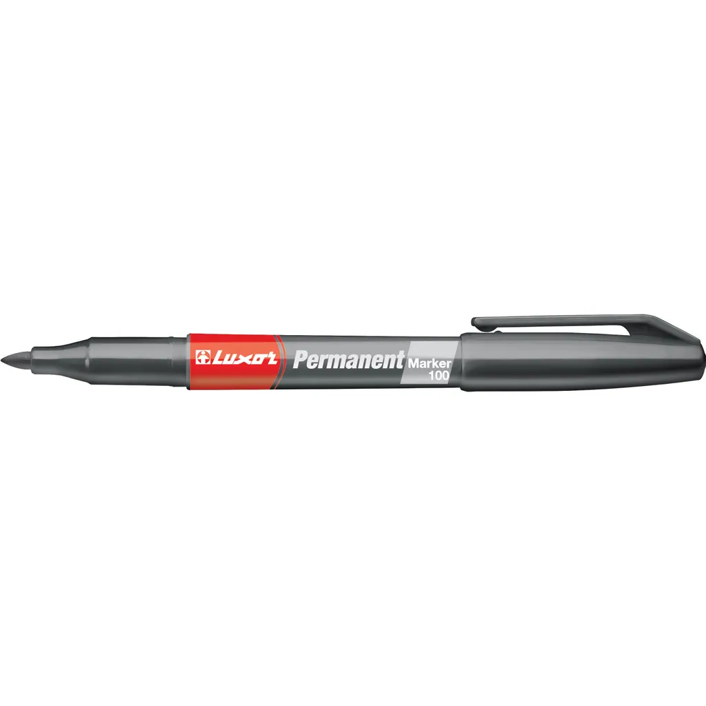 100 fine tip permanent marker - 1-2mm - black | Office National