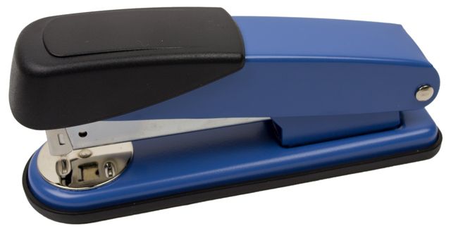 metal staplers - half strip - blue | Office National