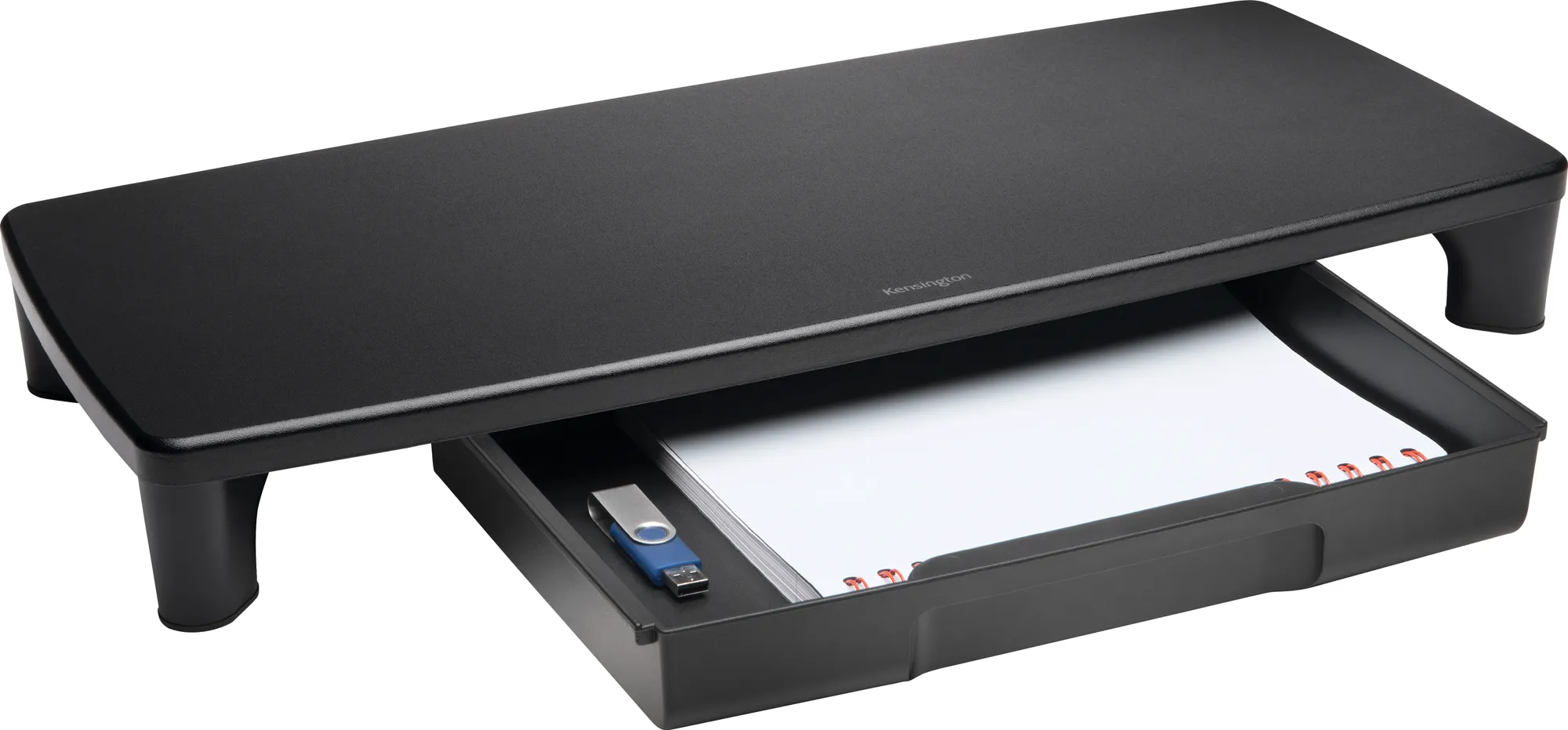 smartfit monitor stand with drawer- monitor stand- black | Office National