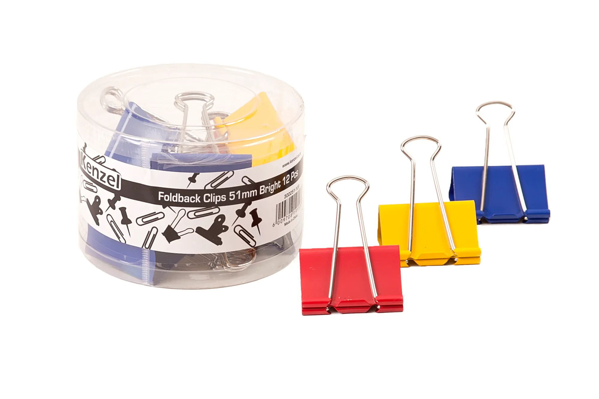 foldback clips - 51mm - bright - 12 pack | Office National