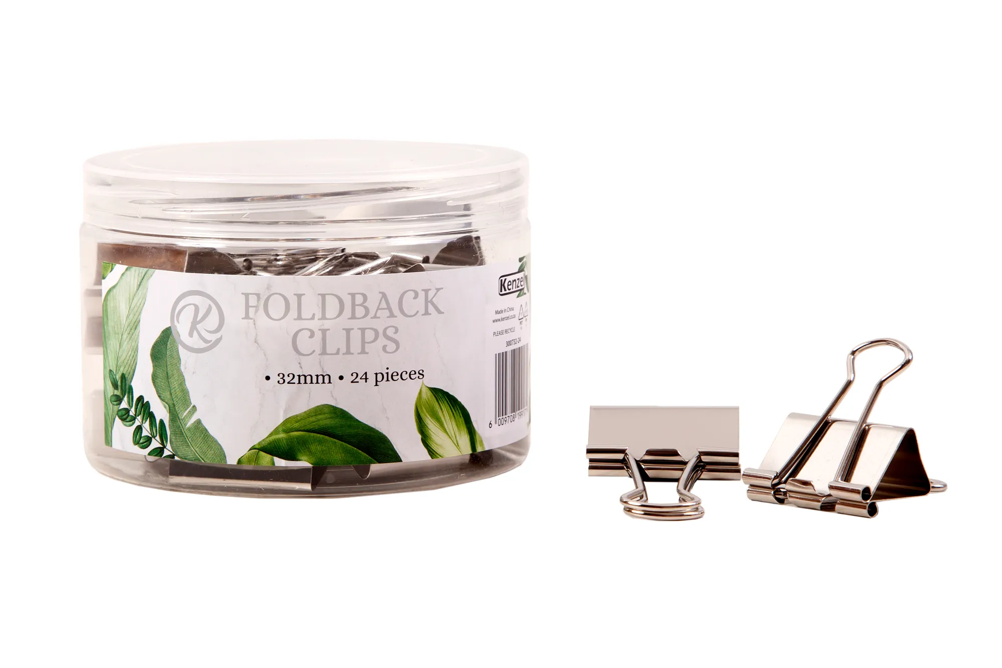 foldback clips- 32mm- silver- 24 pack | Office National