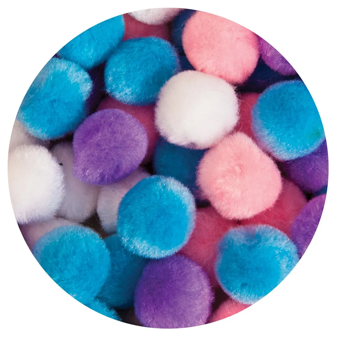 pom poms - 40mm - assorted - 6 pack | PDK Office National