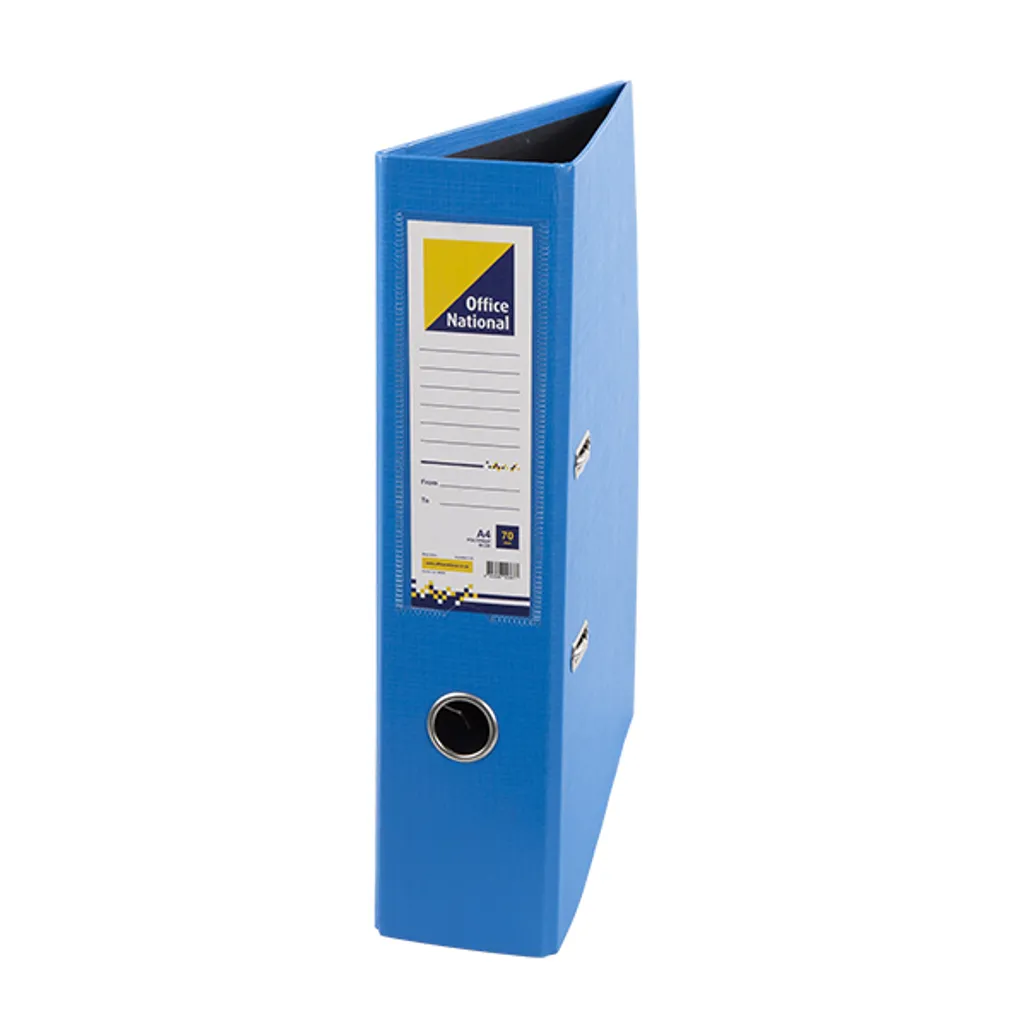 a4 polypropylene lever arch files - 70mm - blue | Office National
