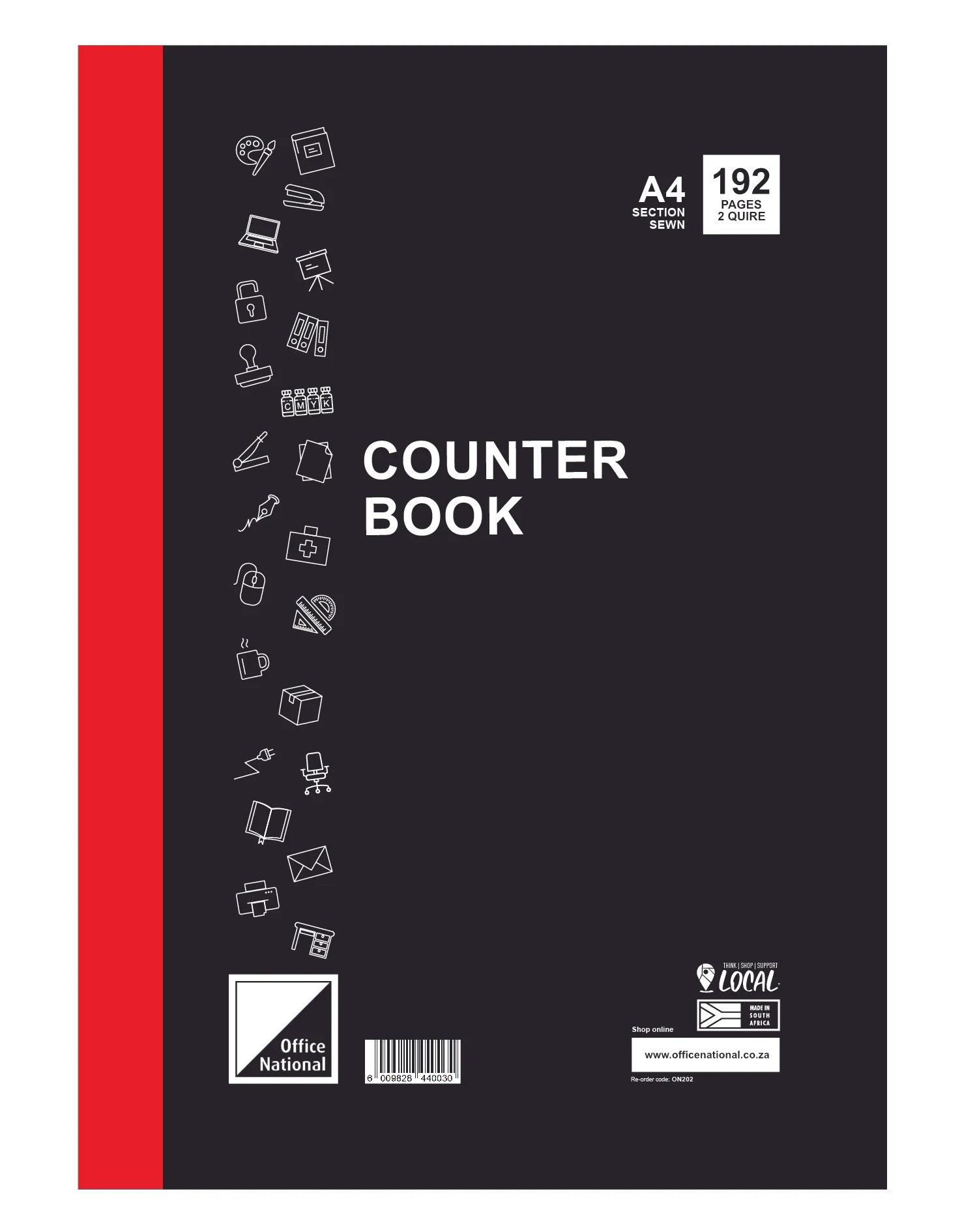 counter book- a4 2 quire 192pg | Office National