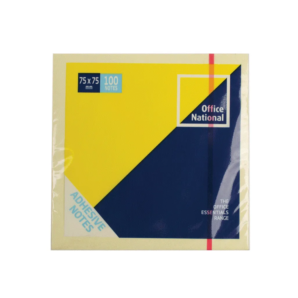 sticky notes - 75 x 75mm - yellow | Office National