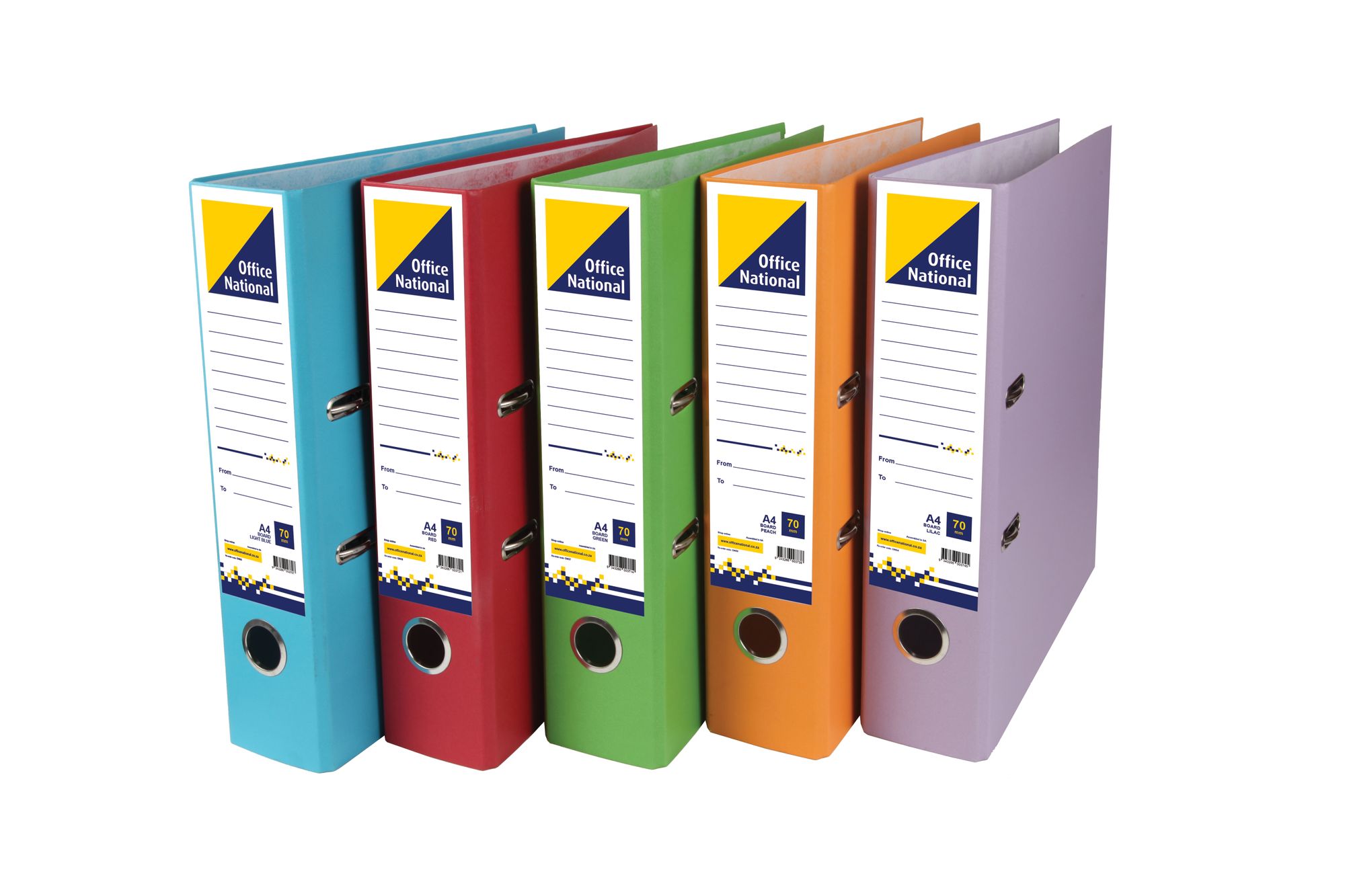 a4 board lever arch files - 70mm - peach | Office National