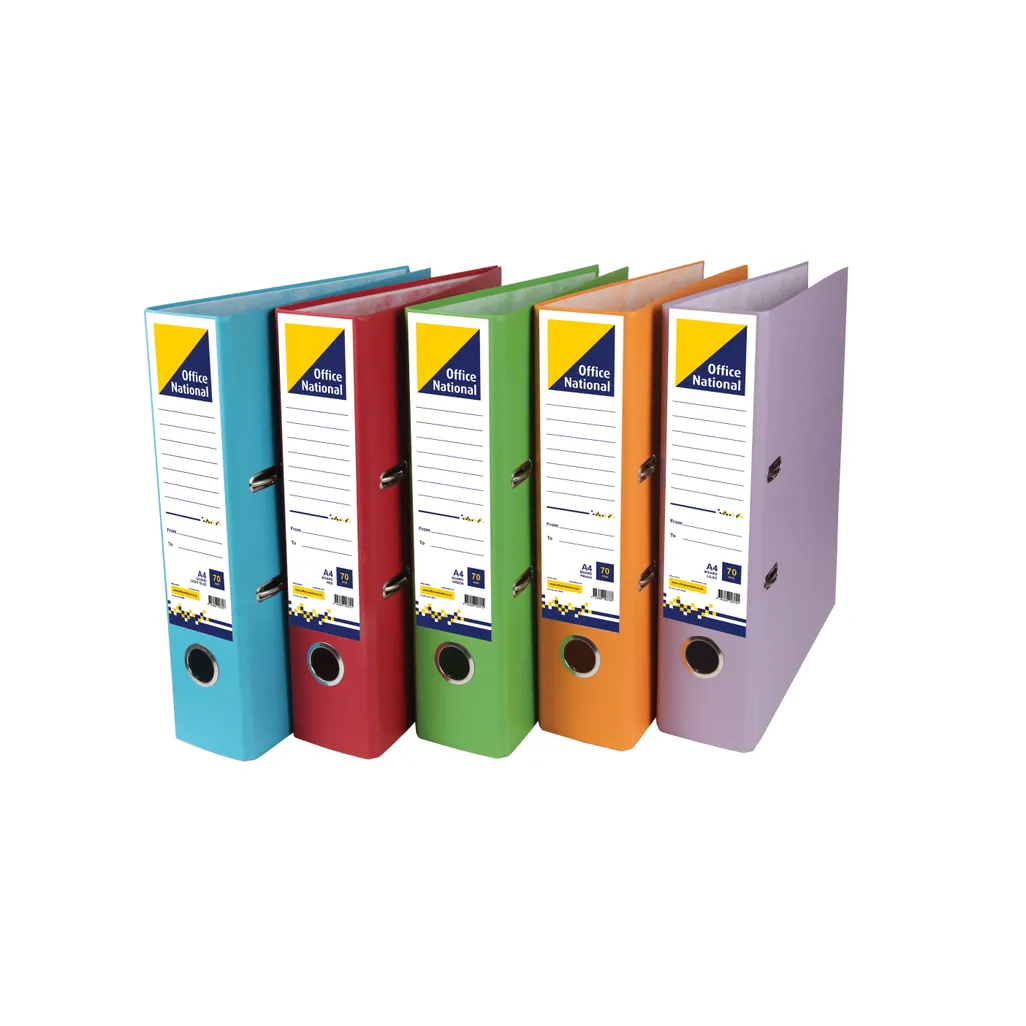 a4 board lever arch files - 70mm - peach | Office National