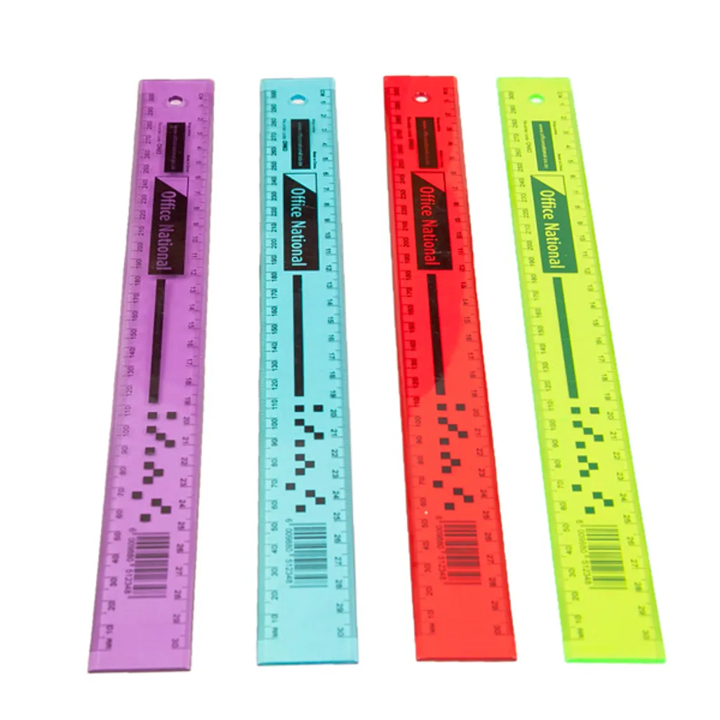 plastic rulers - 30cm - translucent assorted | Pen & Ink Office National