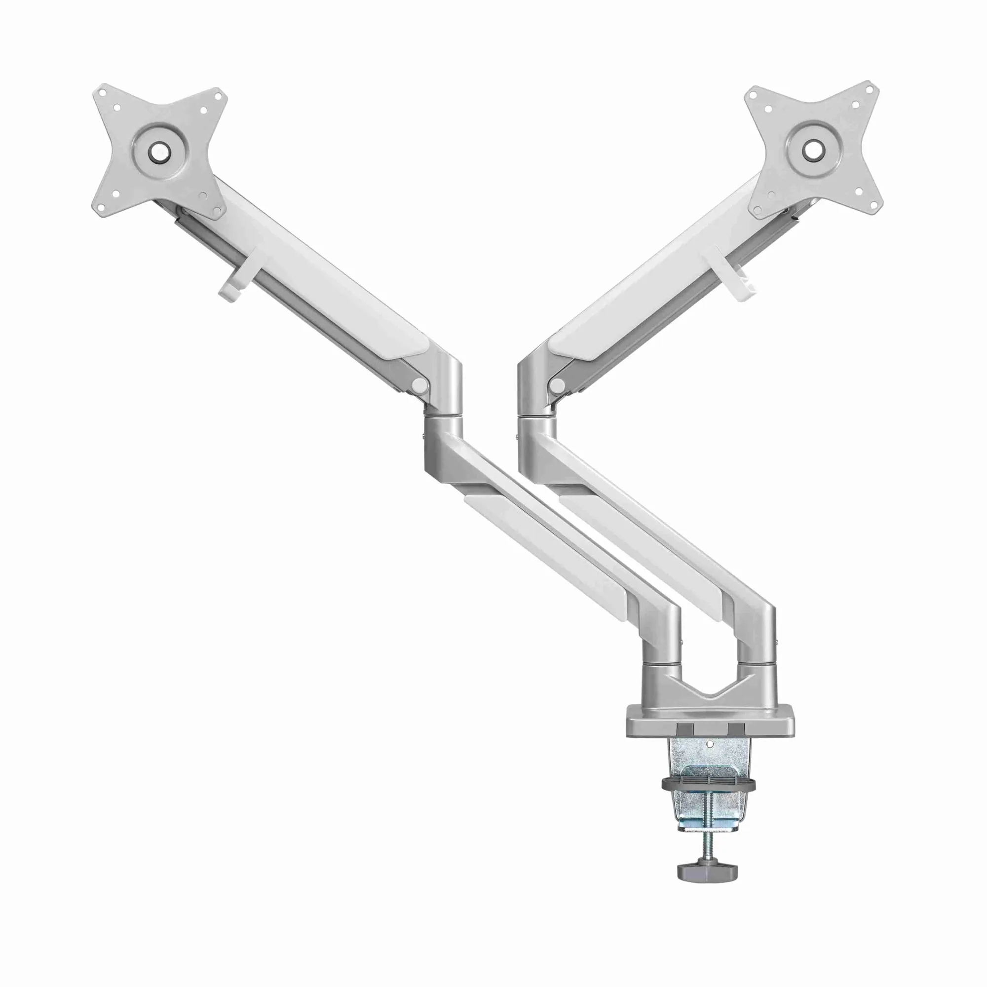 monitor clamp brackets - double - silver | Pen & Ink Office National