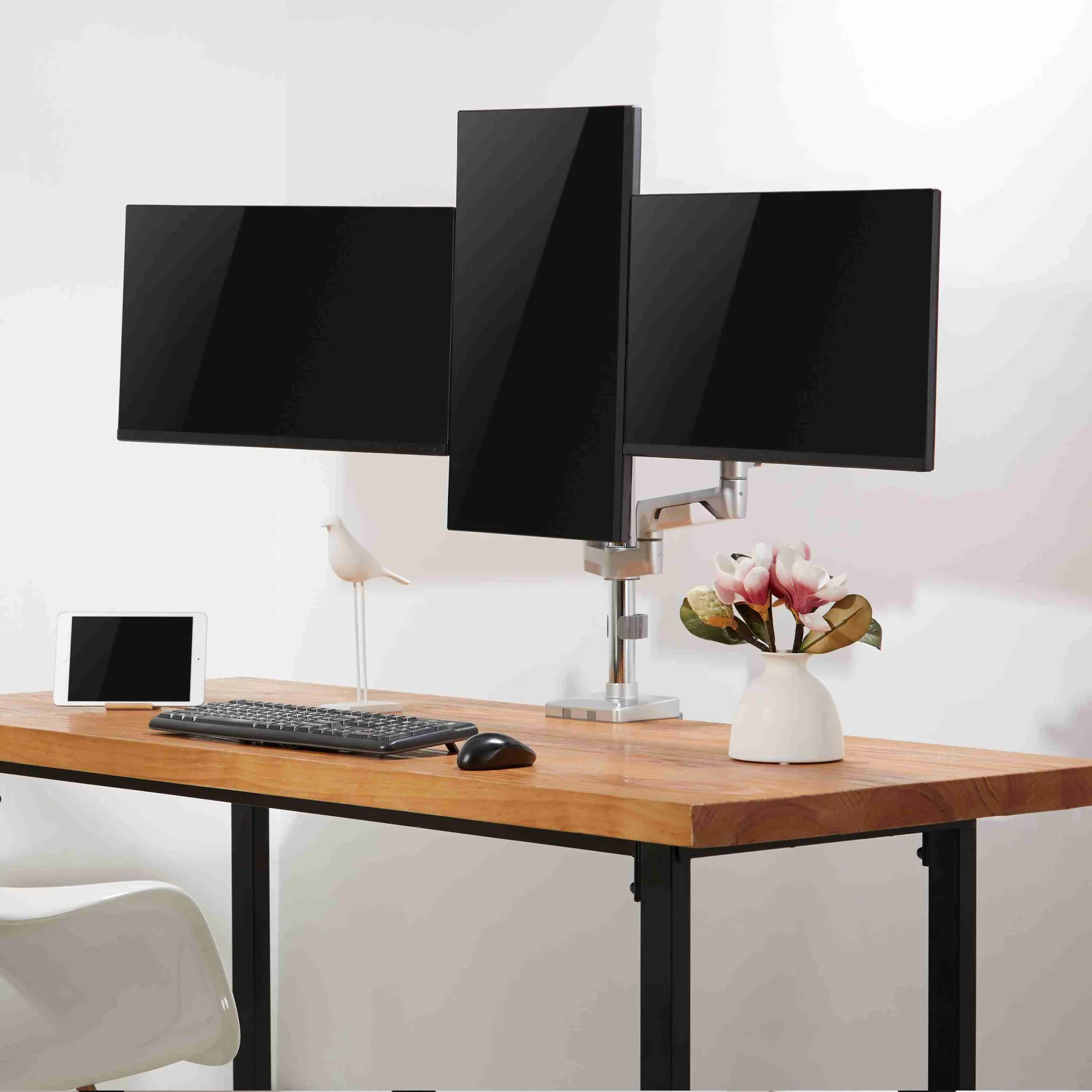 monitor clamp brackets - triple - silver | COE Office National