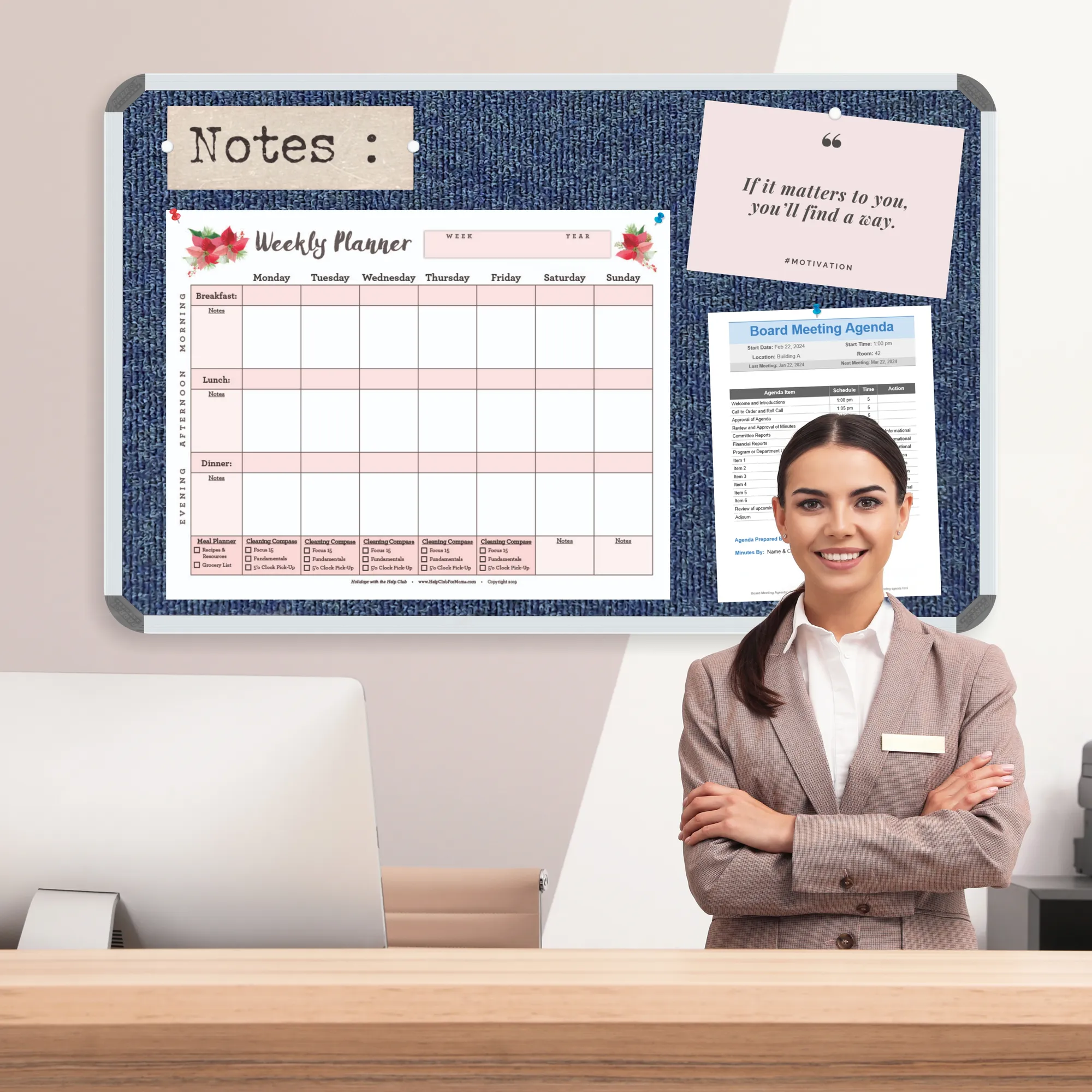 aluminium frame bulletin boards - 2400 x 1200mm - denim blue | Office ...