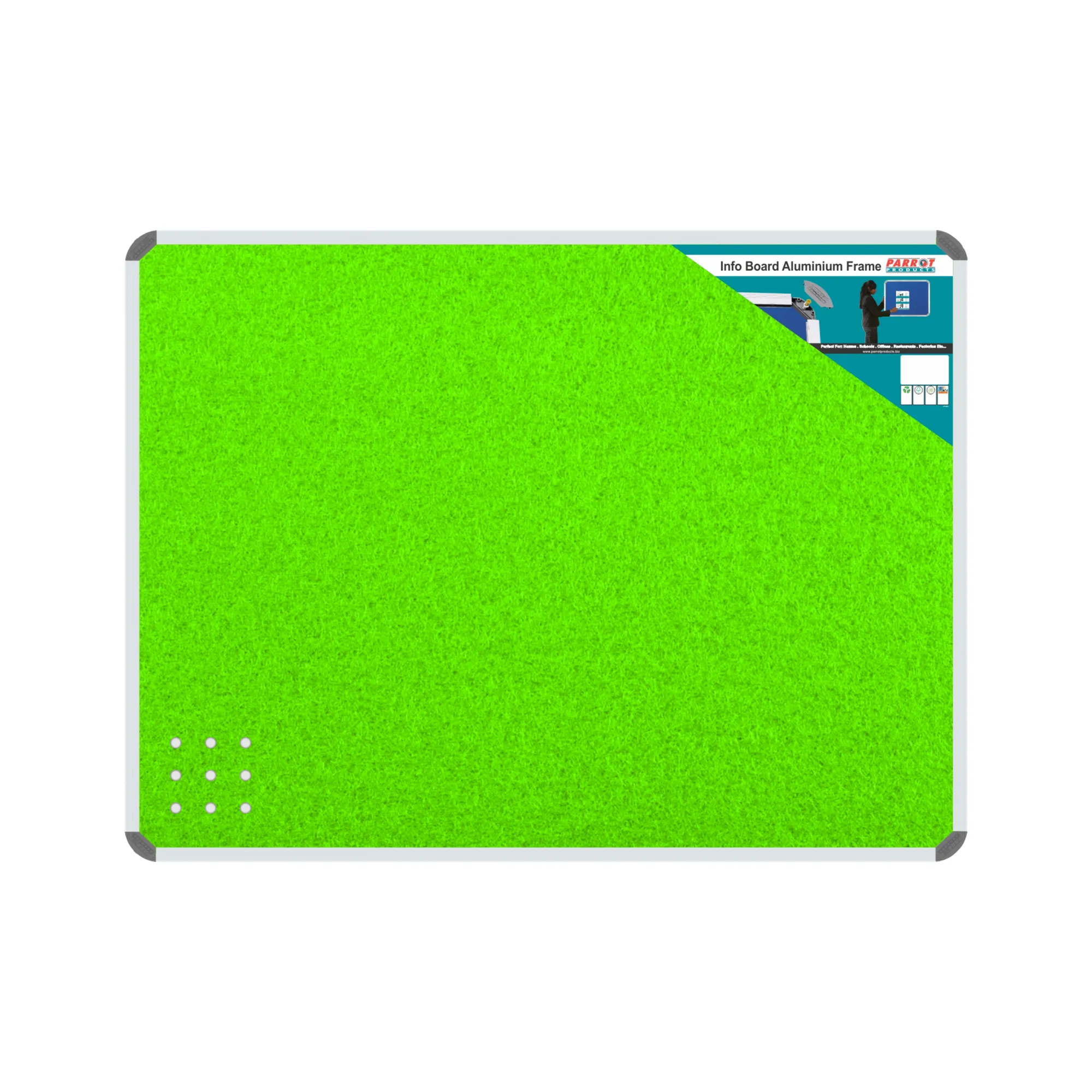aluminium frame info boards - 1000 x 1000mm - lime green | Data Inn ...