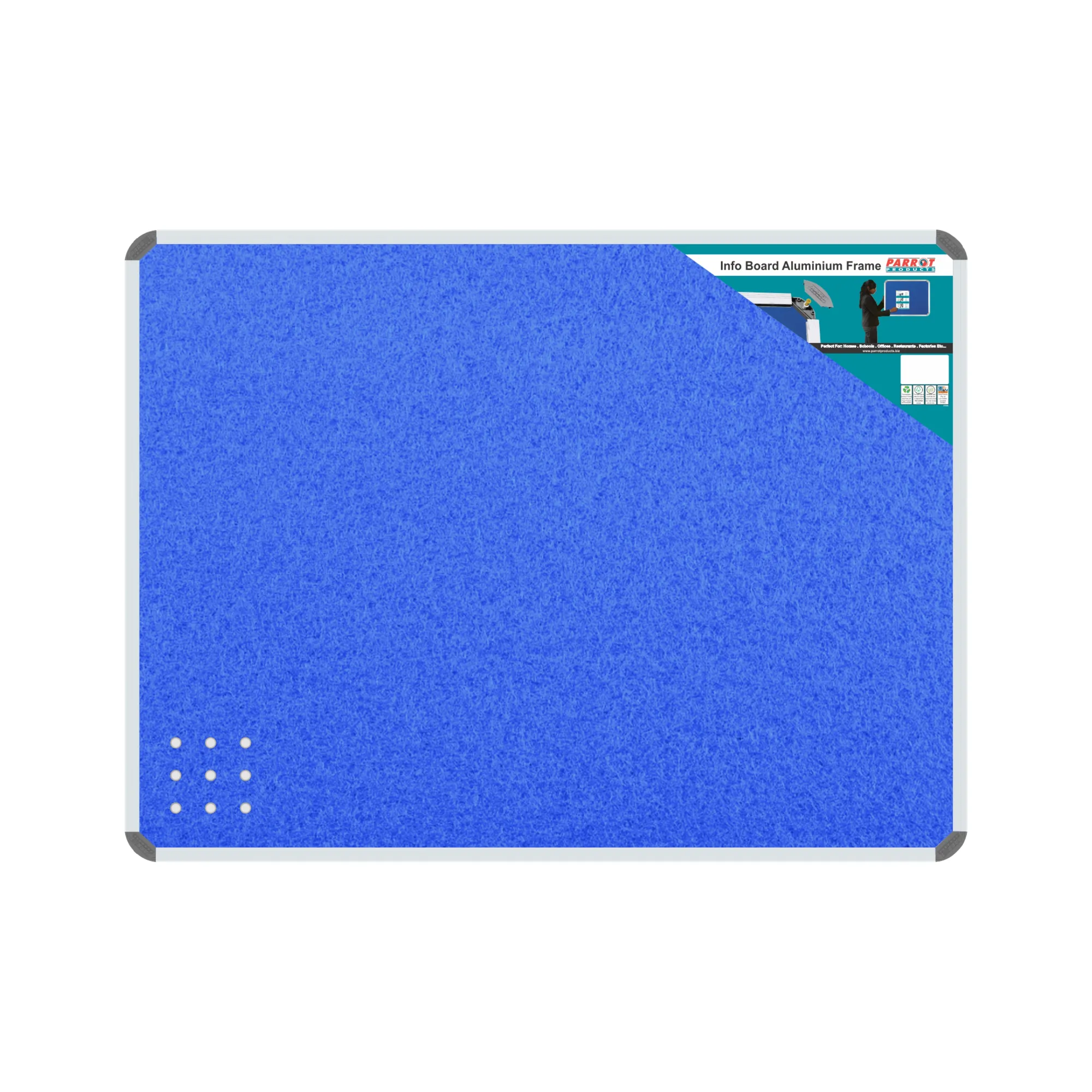 aluminium frame info boards - 1000 x 1000mm - sky | PMB Office National