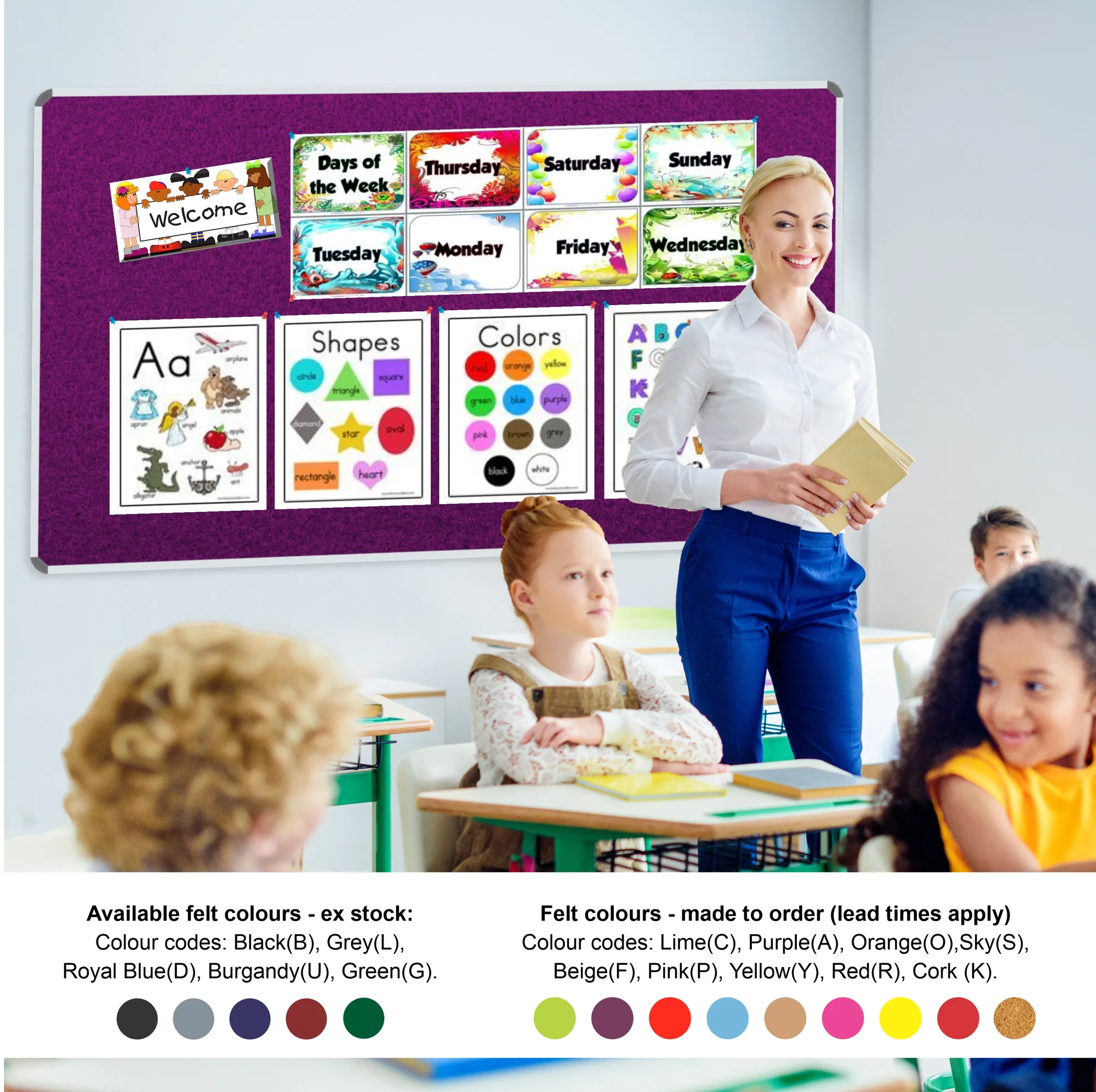 aluminium frame info boards - 1000 x 1000mm - sky | Folio Office National