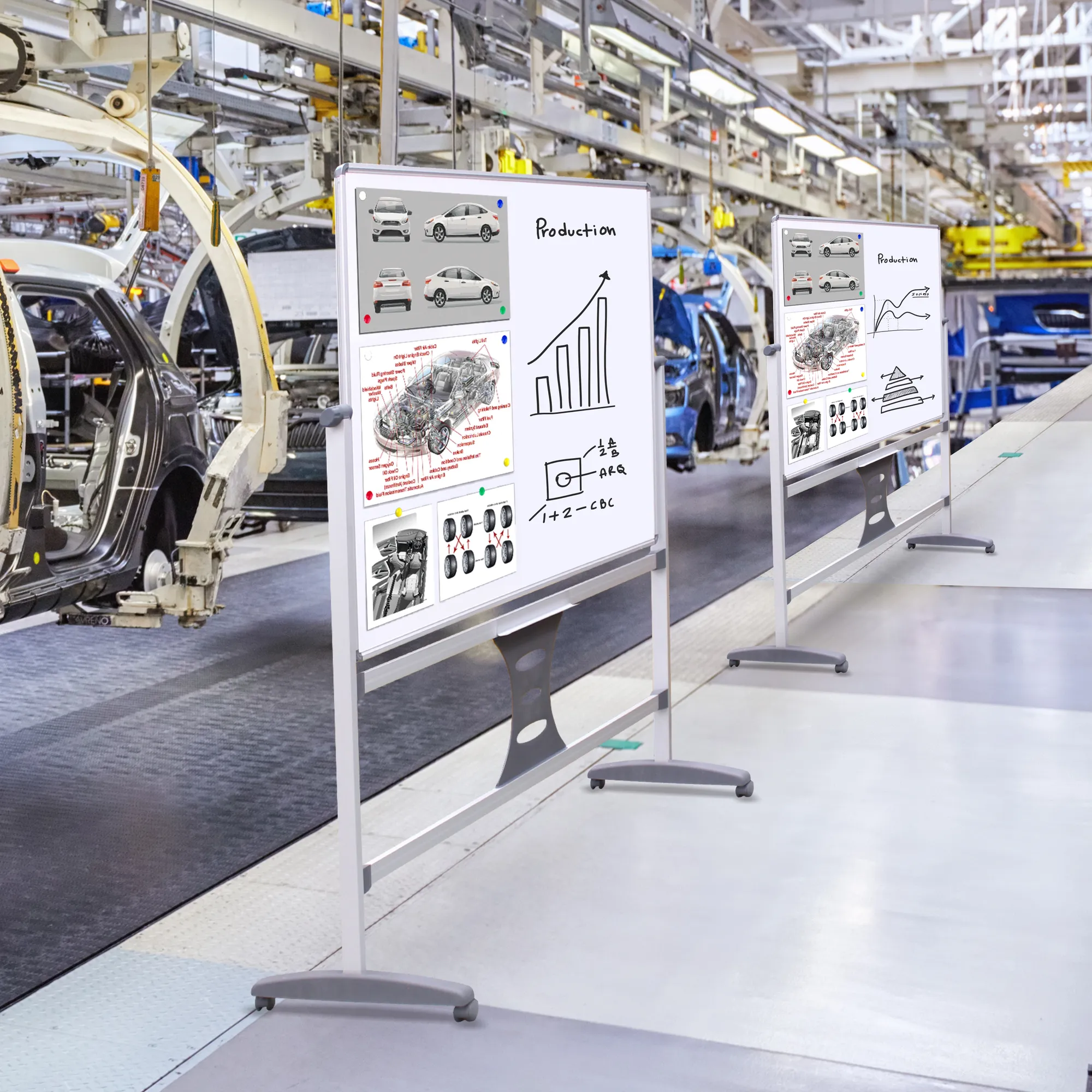 mobile/revolving magnetic whiteboards - 1800 x 1200mm | Access Office ...