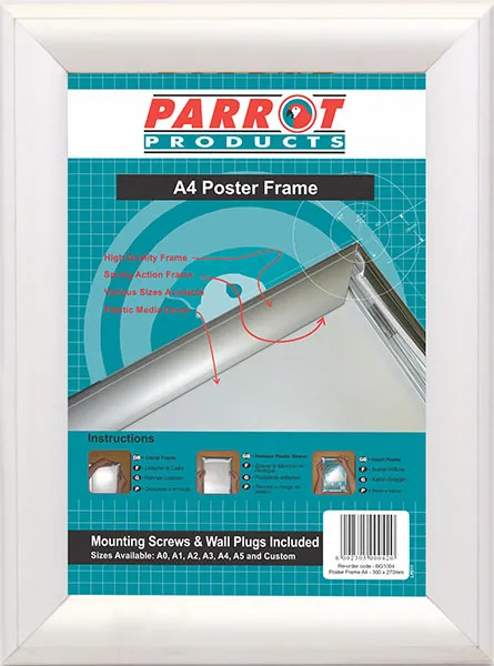 mitred corner poster frames & hanging systems - a4 | Folio Office National