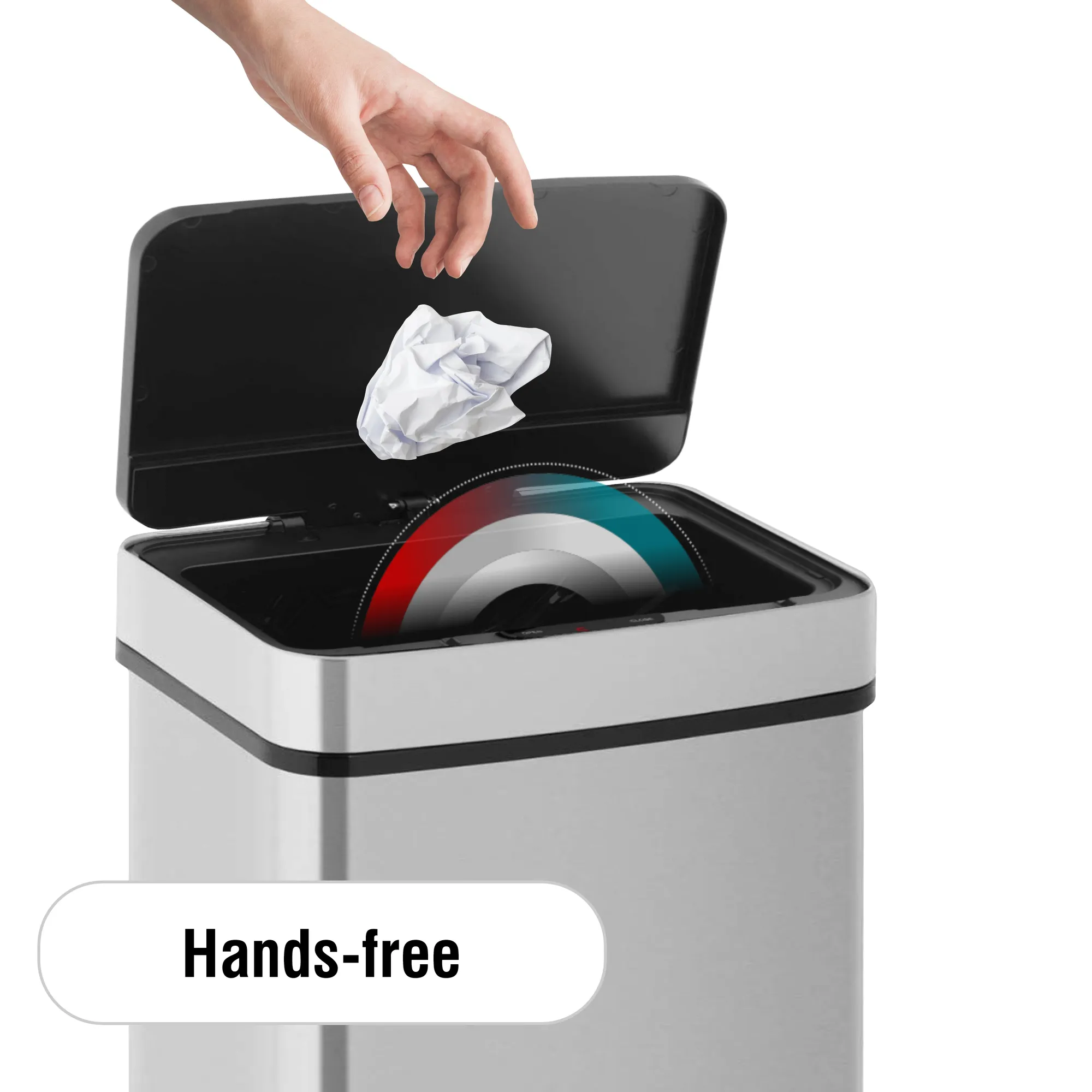 touchless sensor bin - all purpose bin - stainless steel | West Coast ...
