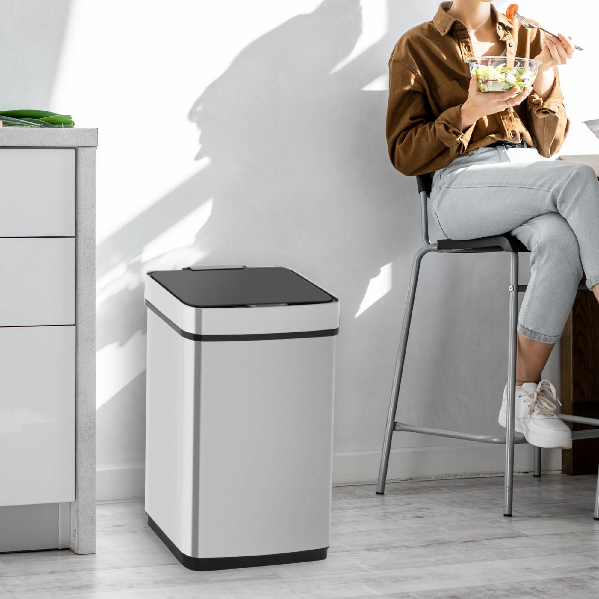 touchless sensor bin - all purpose bin - stainless steel | Hout Bay ...