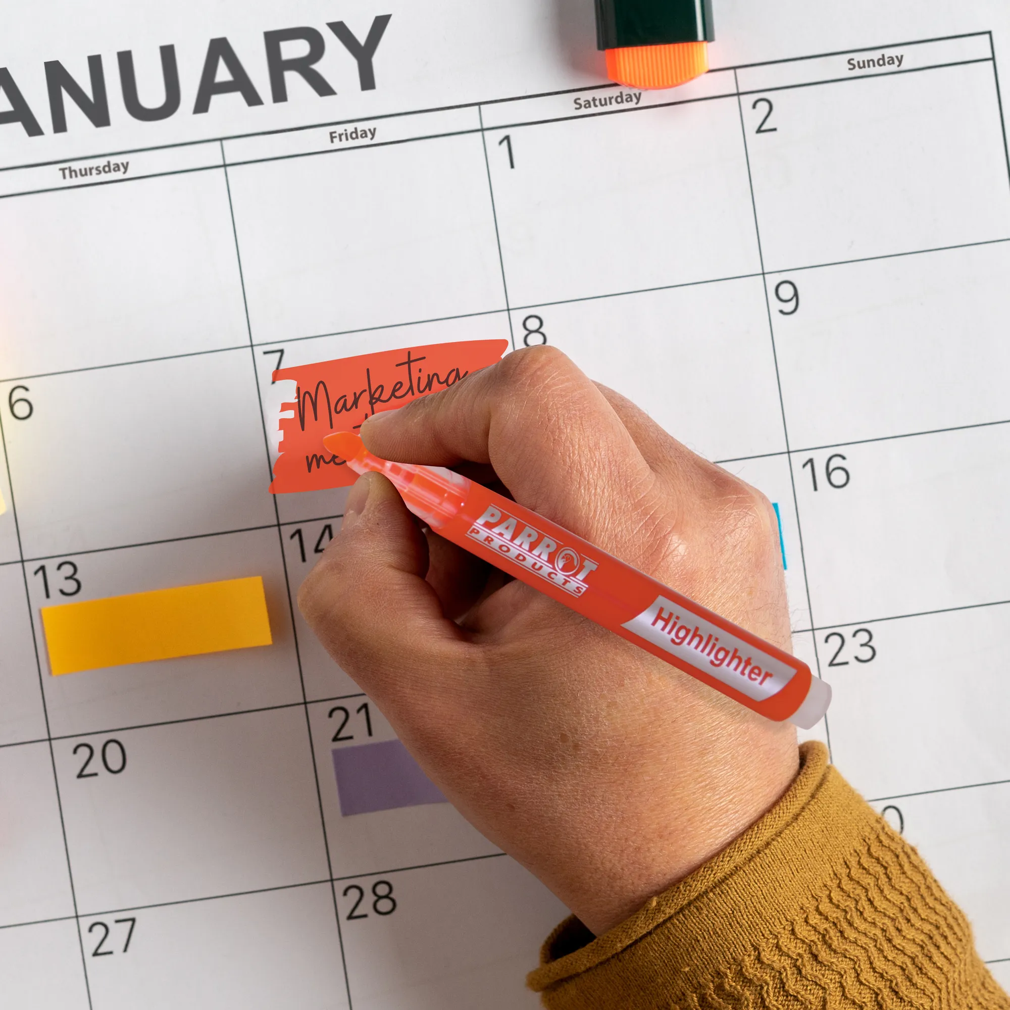 slimline highlighter - 3mm - orange | Office National