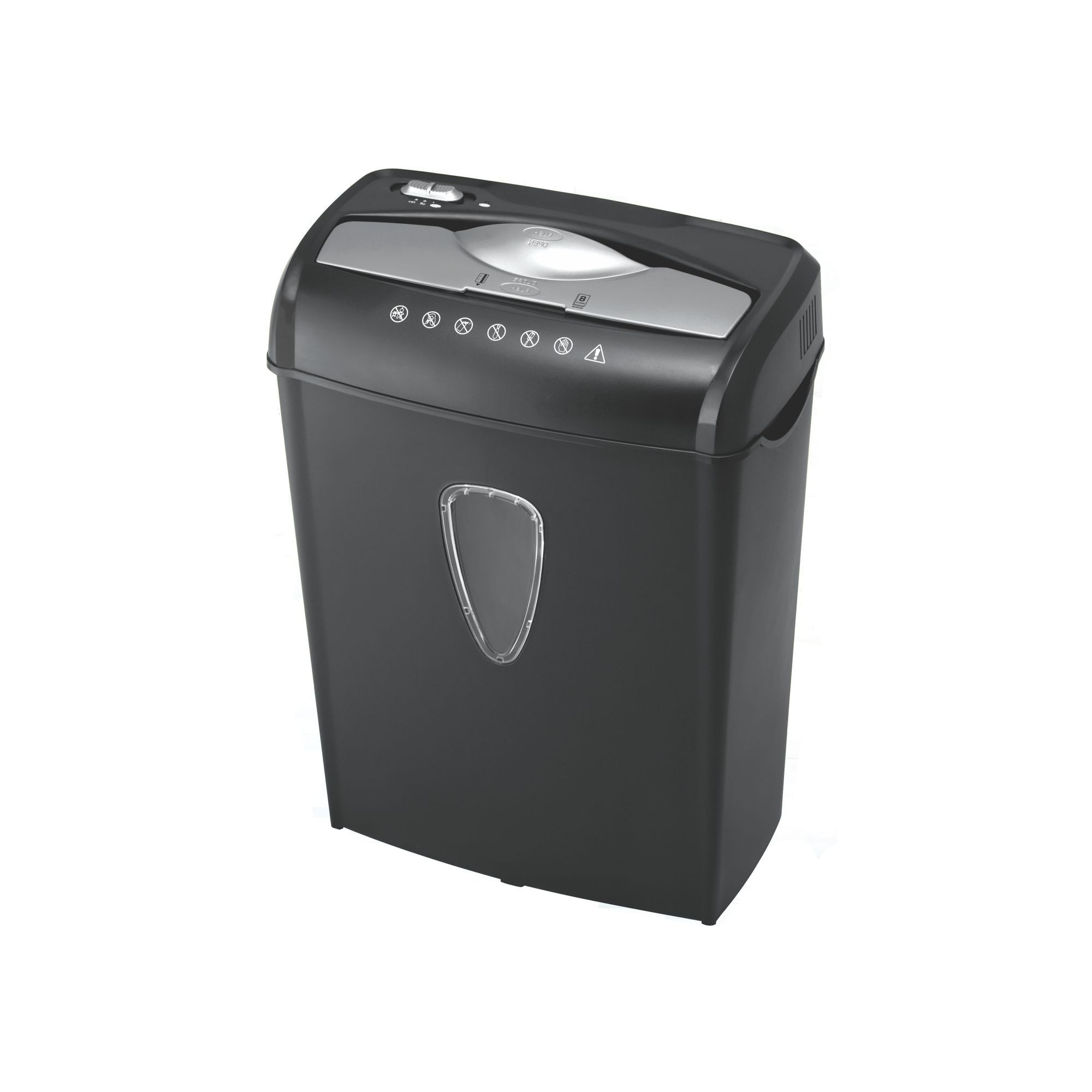 cross cut shredder - 8 sheet - black | Office National