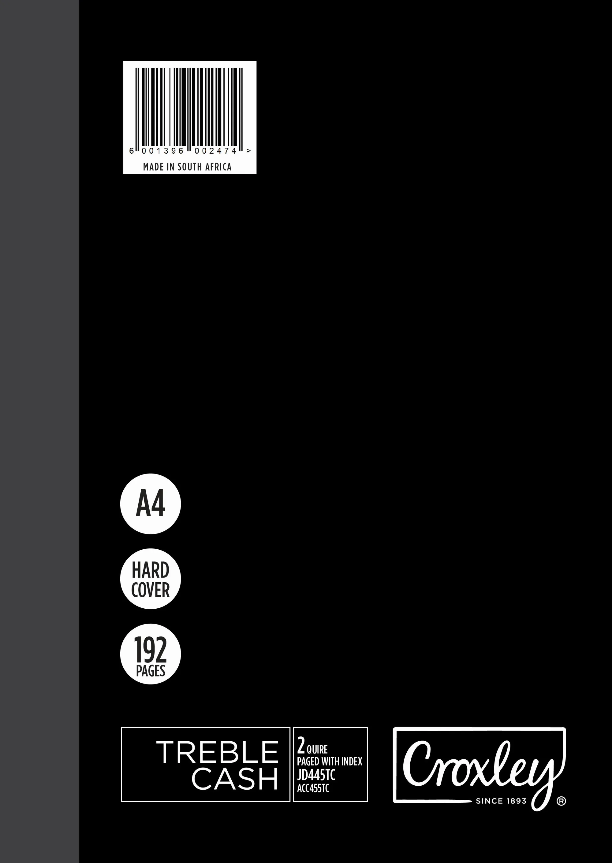 a4 accounting books - treble cash - folioed | GR Pym Office National