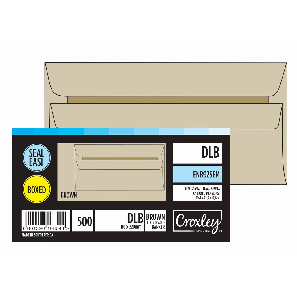dl banker envelopes 110 x 220mm - seal easi - opaque banker - manila ...