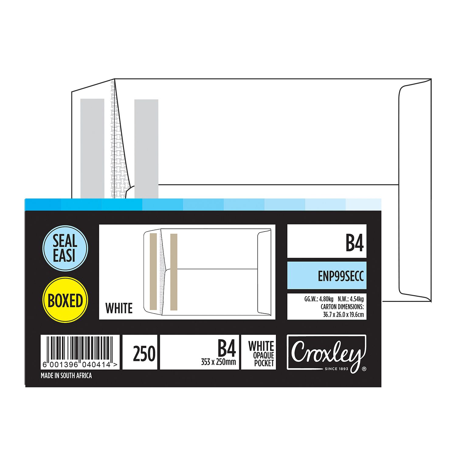 b4 envelopes 353 x 250mm - seal easi - white - 250 pack | Bojanala ...