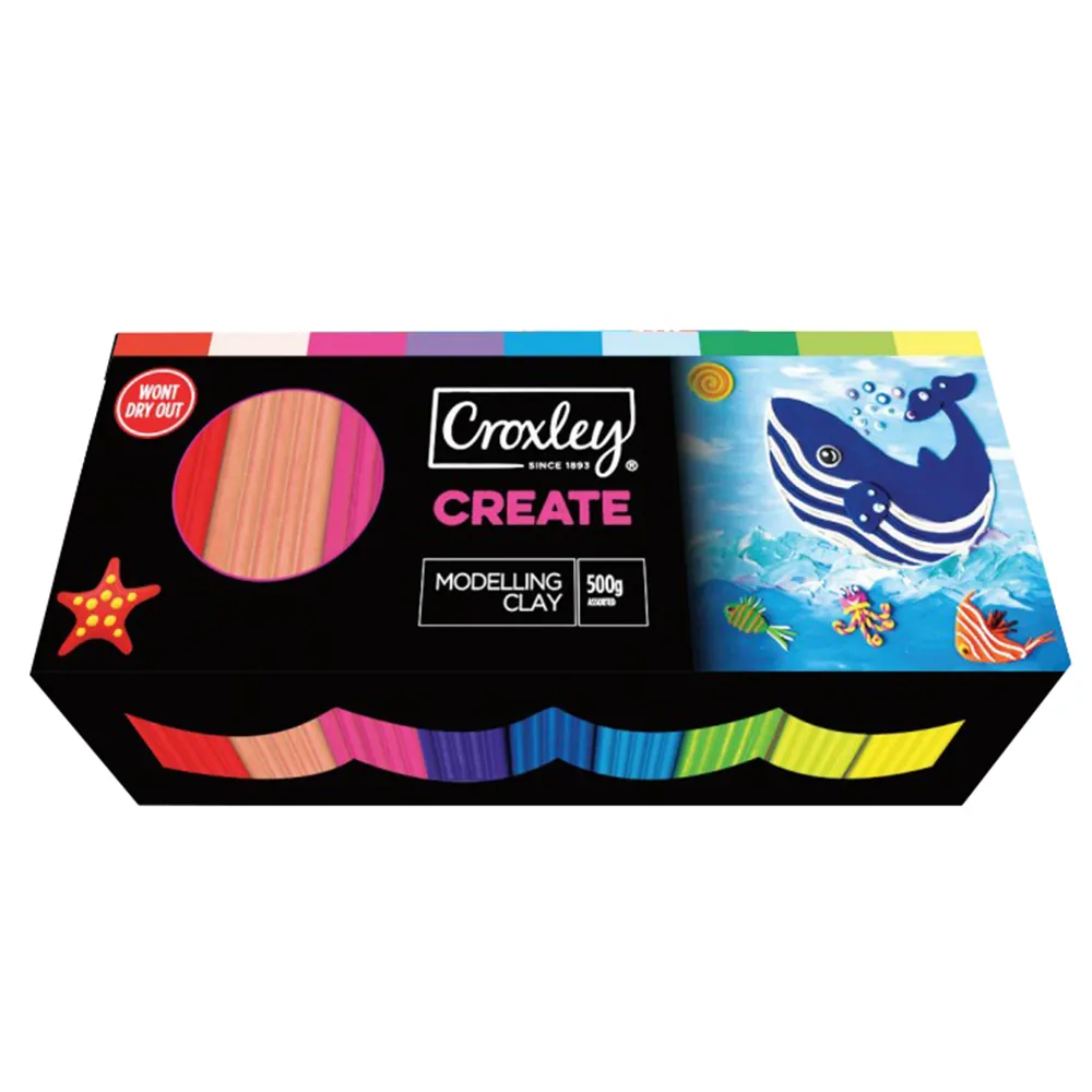 modelling clay 500g assorted | Folio Office National