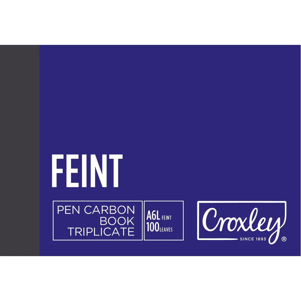 pen carbon books - a6l 100 leaves feint ruled | Office National