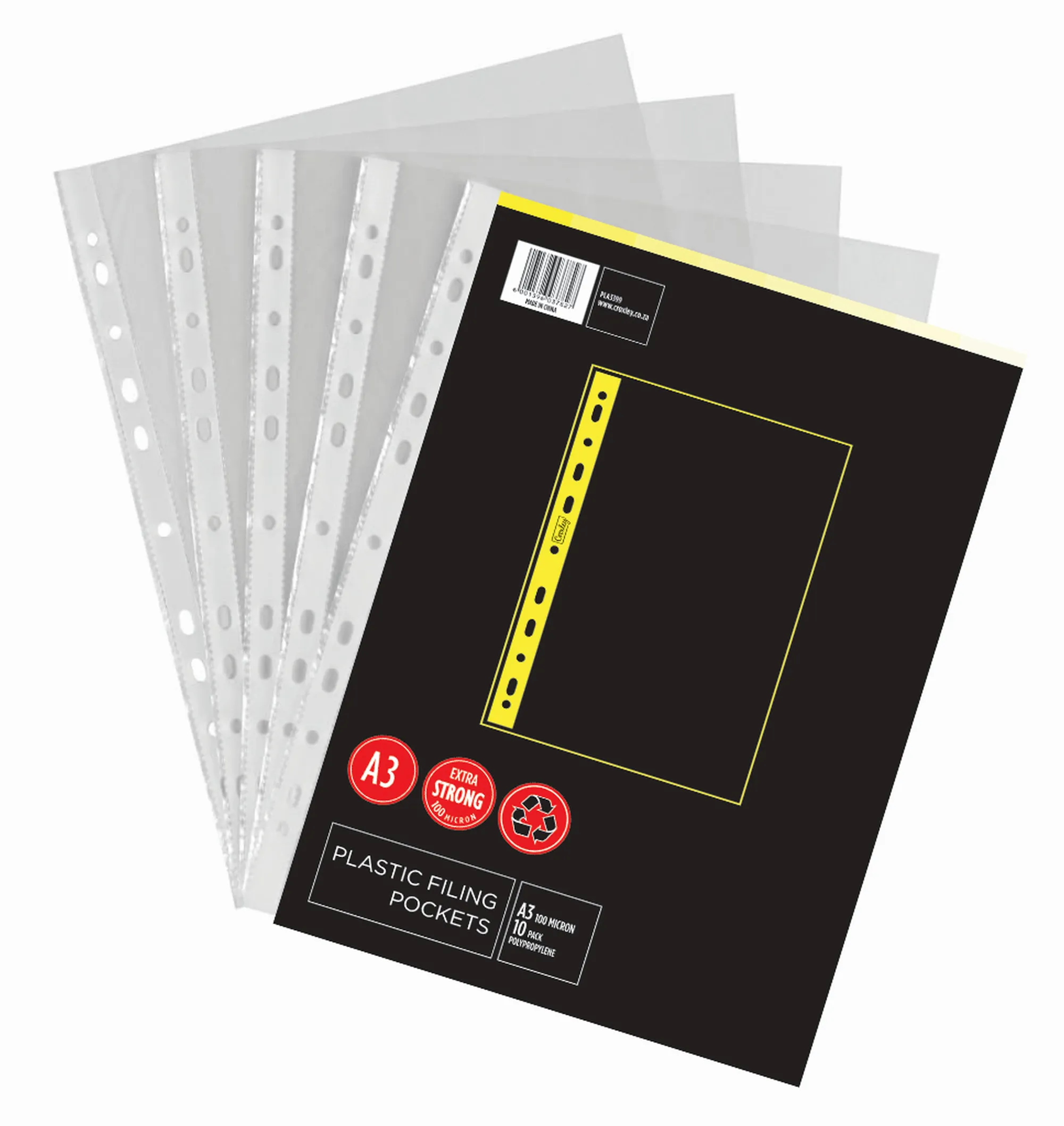 file pockets - a3 100mic - 10 pack | Office National