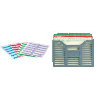 self-adhesive filing tabs - alpha 55mm - white - 144 pack | Wadeville ...