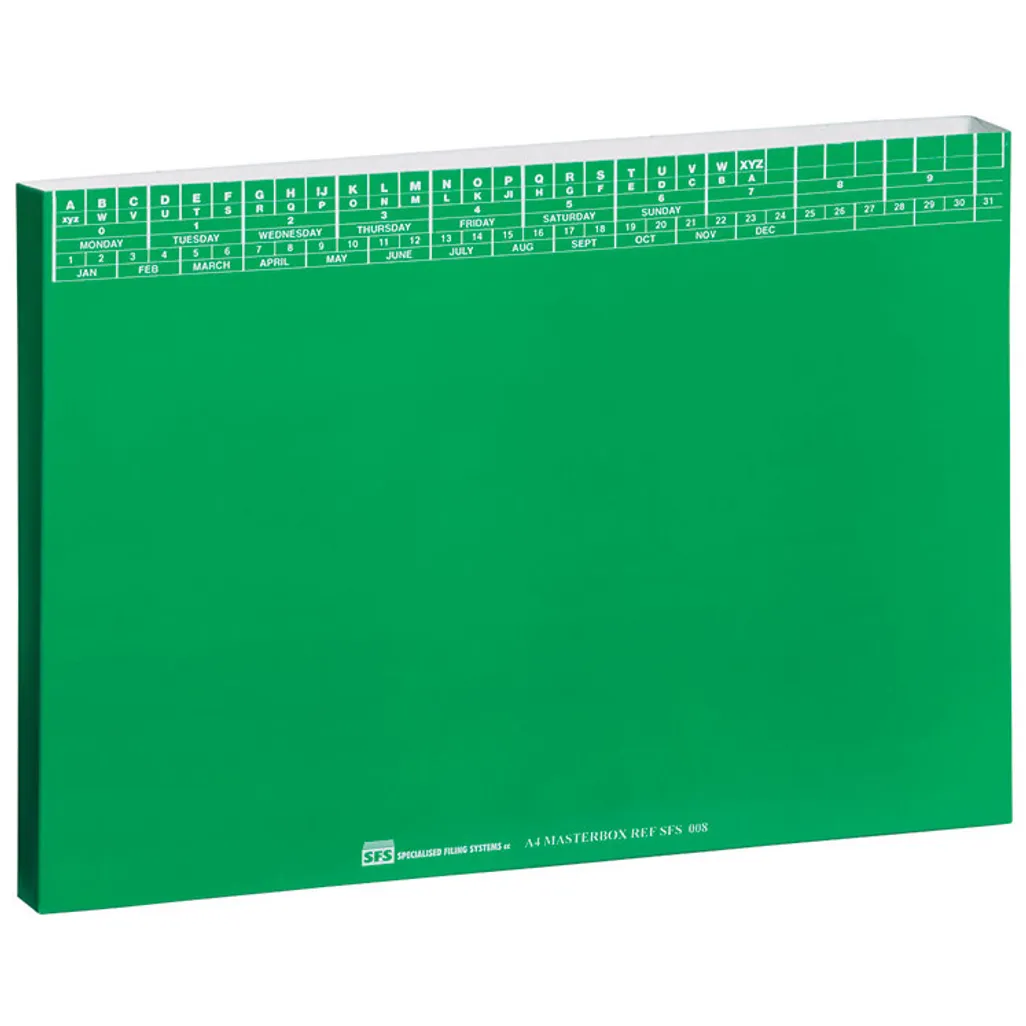 board containers - a4 master box - green | Office National