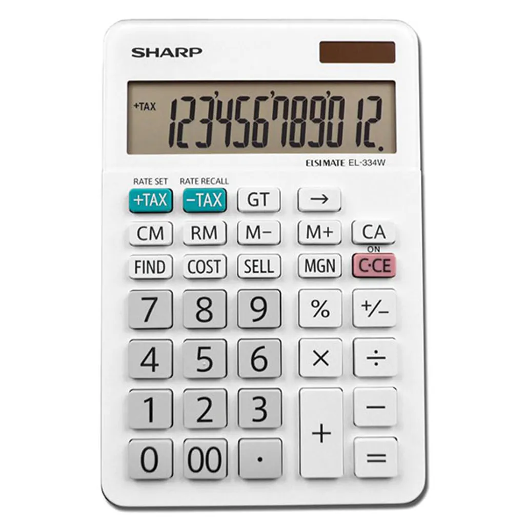 el-334 large desk calculator - 12-digit - white | Office National