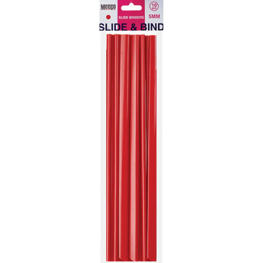 slide binders - 5mm - red - 10 pack | Folio Office National
