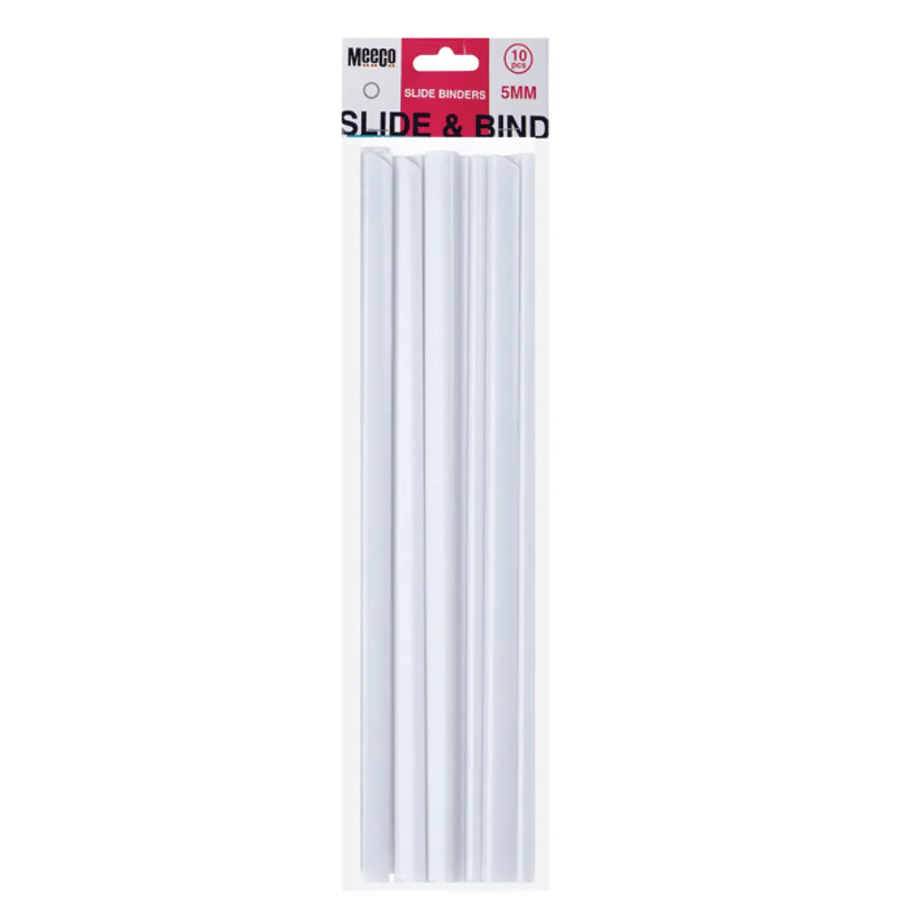 slide binders - 5mm - white - 10 pack | PMB Office National slide binders - 5mm - white - 10 pack | PMB Office National