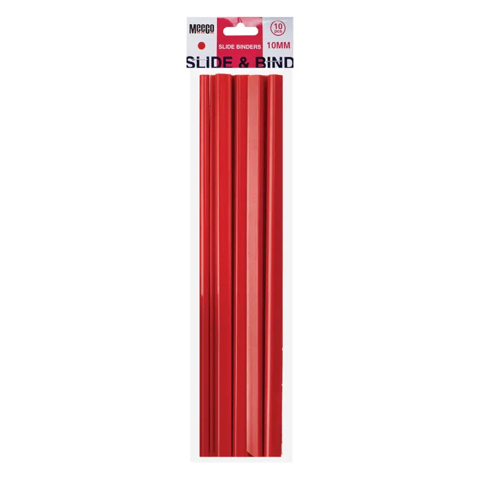 slide binders - 10mm - red - 10 pack | SCT Office National