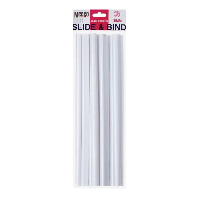 slide binders - 15mm - white - 10 pack | Office National slide binders - 15mm - white - 10 pack | Office National