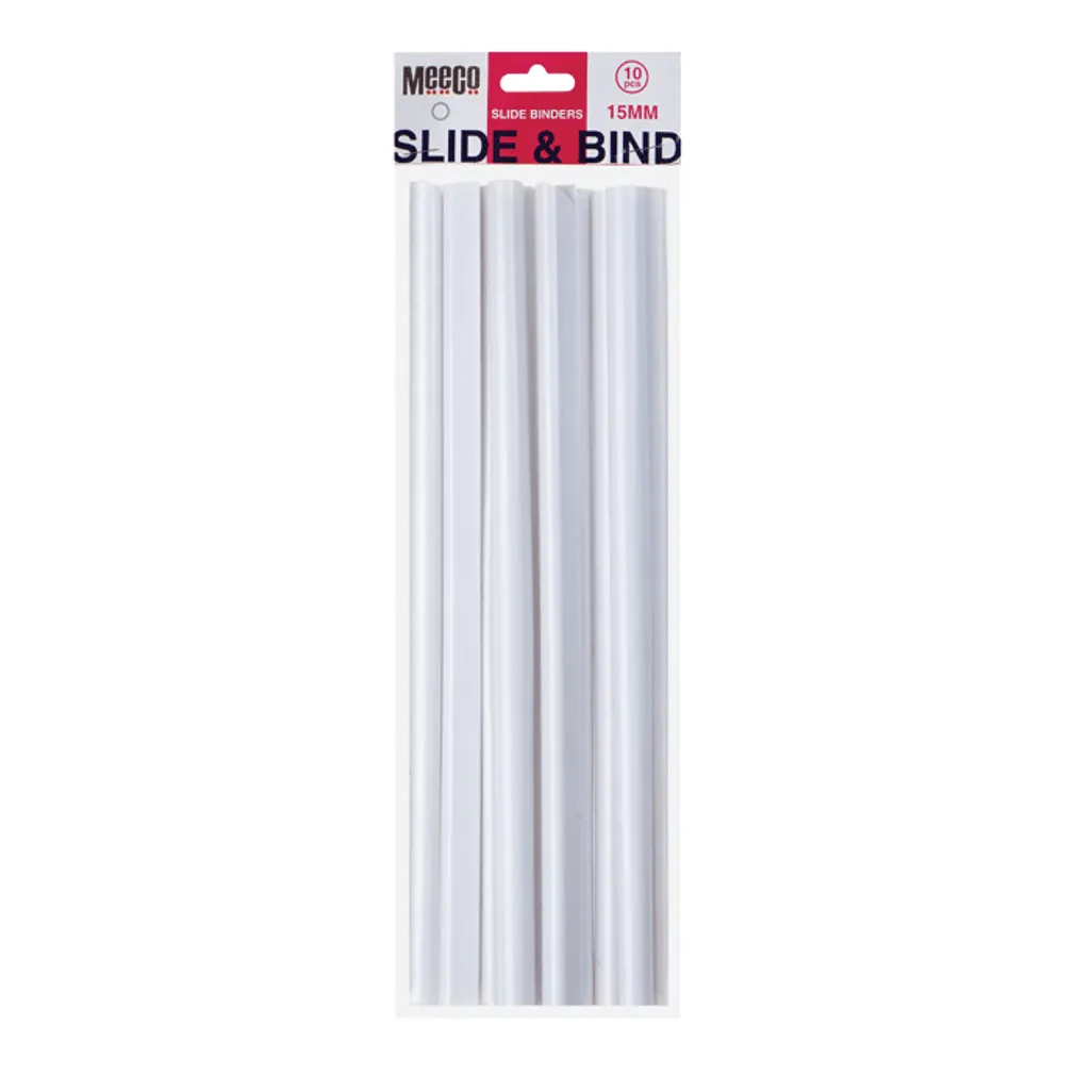 slide binders - 15mm - white - 10 pack | Office National