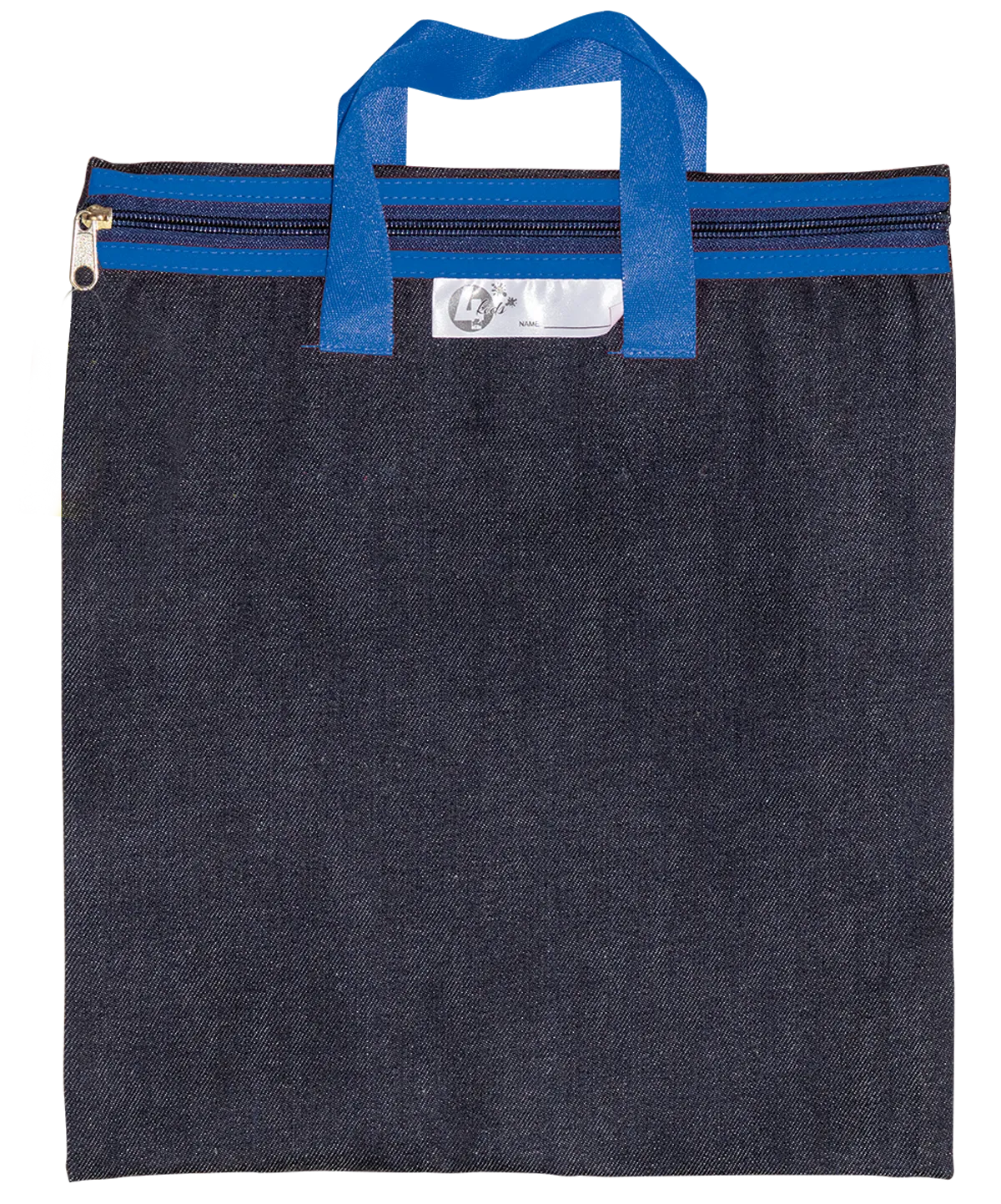 denim library book bag - 370mm x 270mm - blue handle | Office National