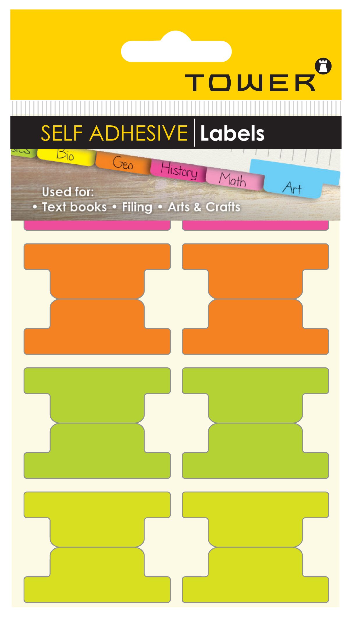 filing tabs - self-adhesive tabs - fluorescent - 24 pack | Ribbens ...