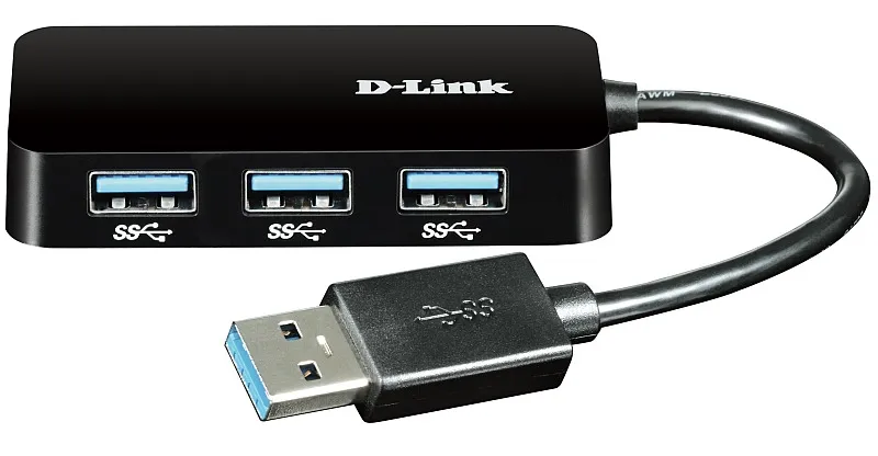 D-Link 4-Port Super Speed USB 3.0 Hub (USB powered) - Fast Lane