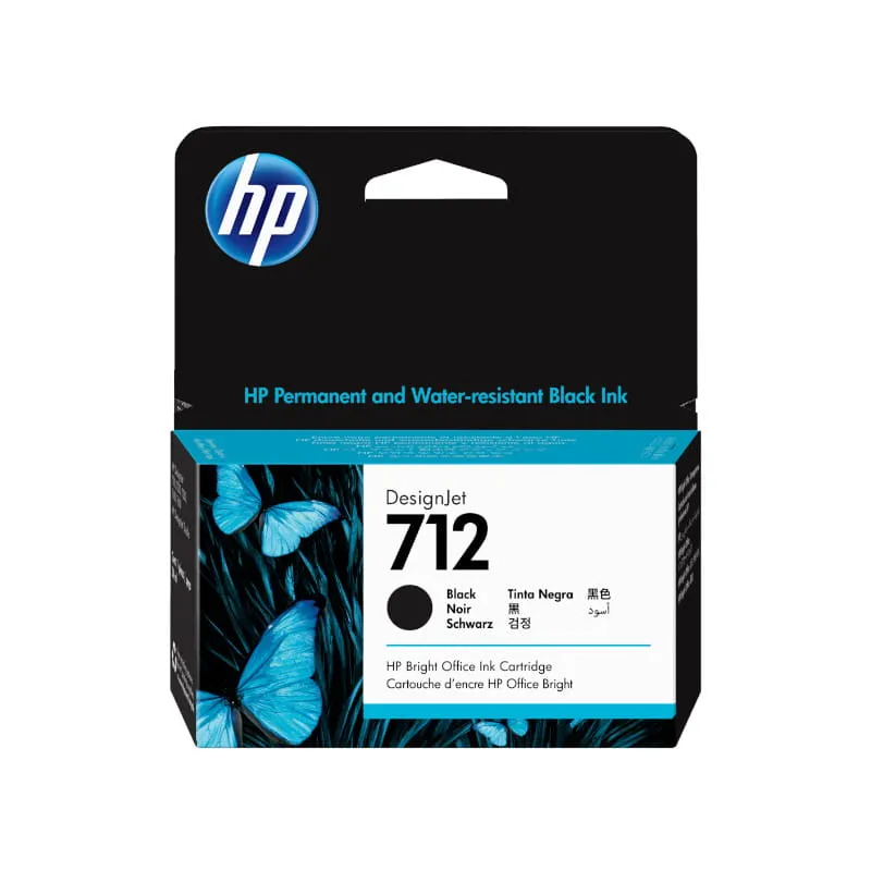 HP 712 Black 38ml DesignJet Ink Cartridge | CH Africa