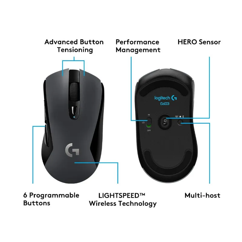 Logitech G603 LIGHTSPEED Wireless Gaming Mouse | CH Africa